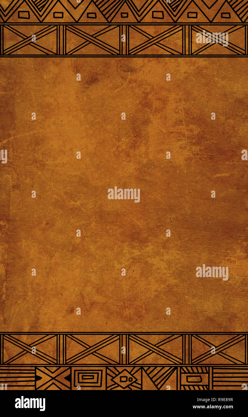 Grunge background - african traditional patterns Stock Photo - Alamy