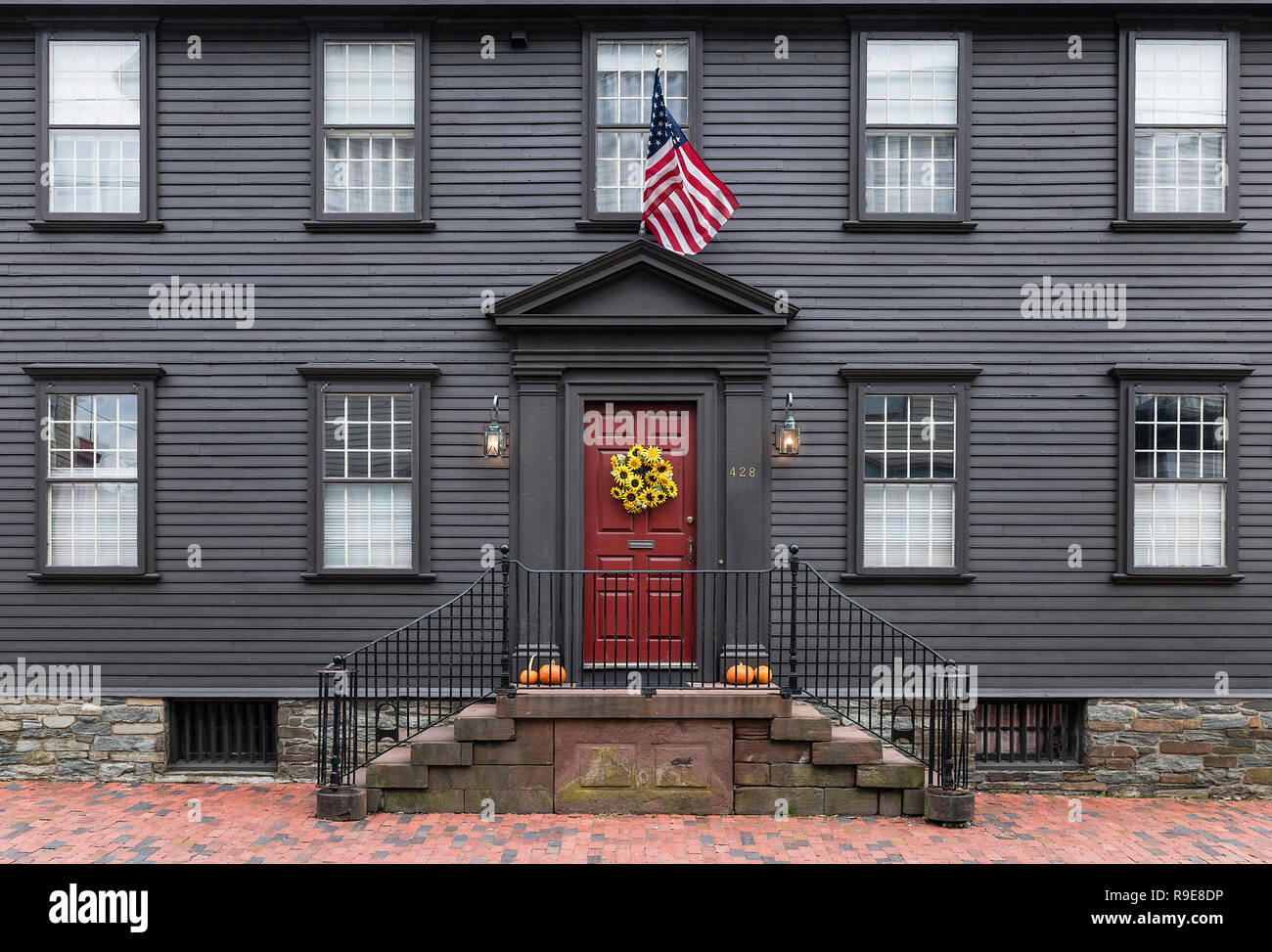 Historic John Whitehorne House, 1750, Newport, Rhode Island, USA Stock ...