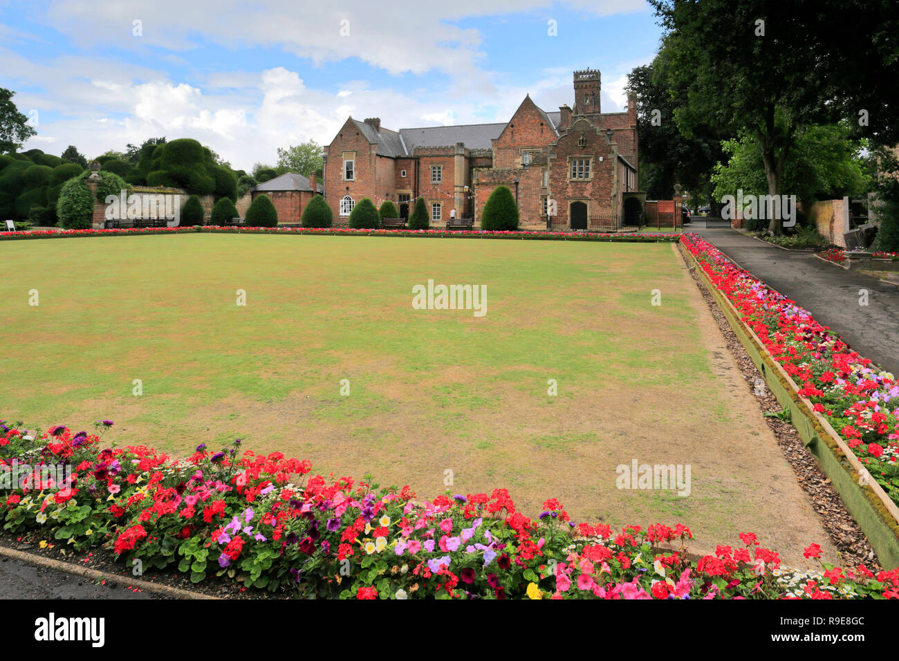Summer; Ayscoughfee Hall and gardens; Spalding town; Lincolnshire ...