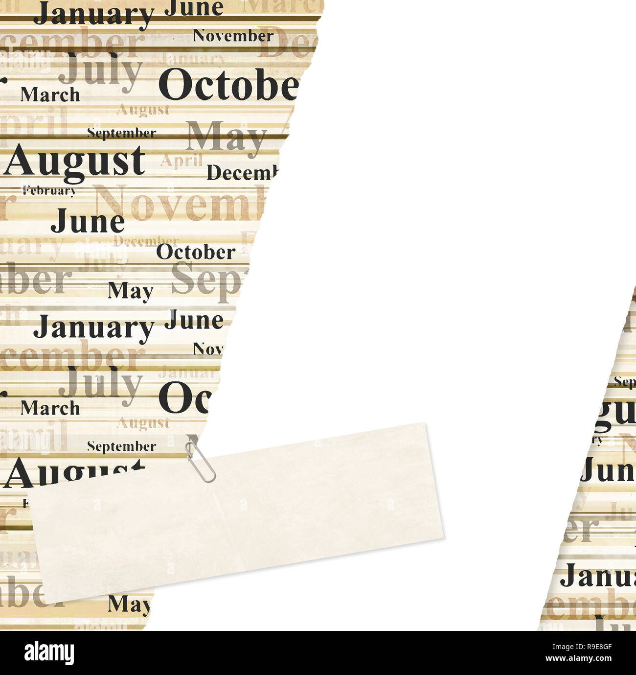 Grunge background with names of months Stock Photo - Alamy