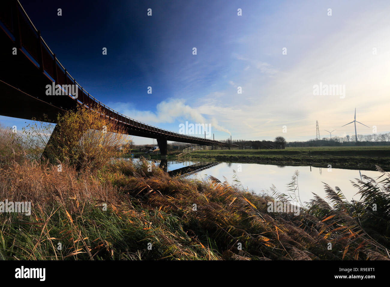 The Recycled Bridge over the river Nene, Whittlesey, Cambridgeshire ...
