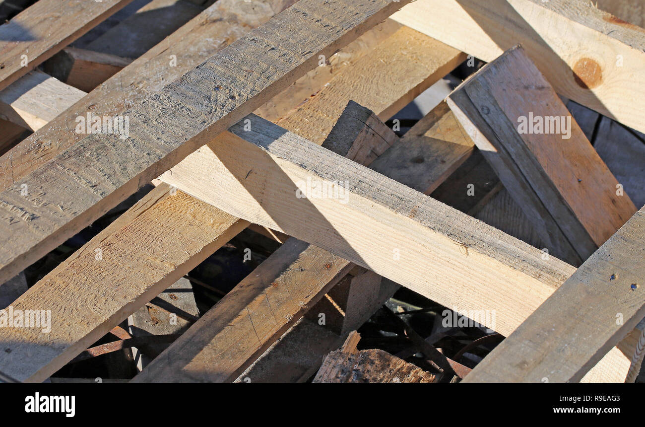 many wooden pallets in a material landfill Stock Photo - Alamy