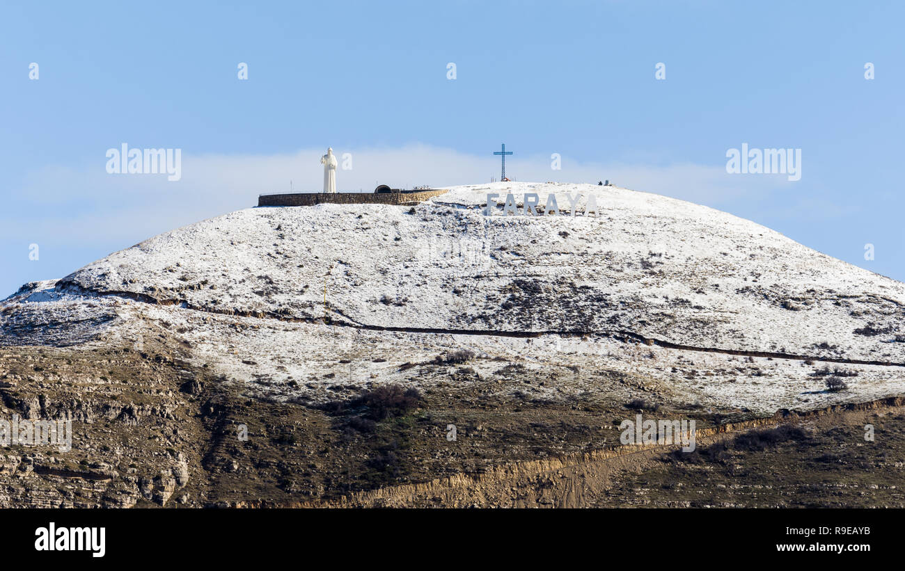 Charbel statue lebanon faraya lebanon hi-res stock photography and ...
