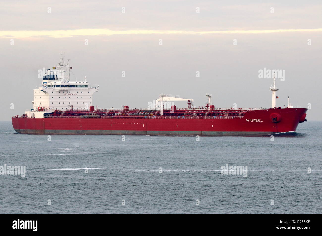 The tanker Maribel arrives at the port of Rotterdam on 23 November 2018 ...