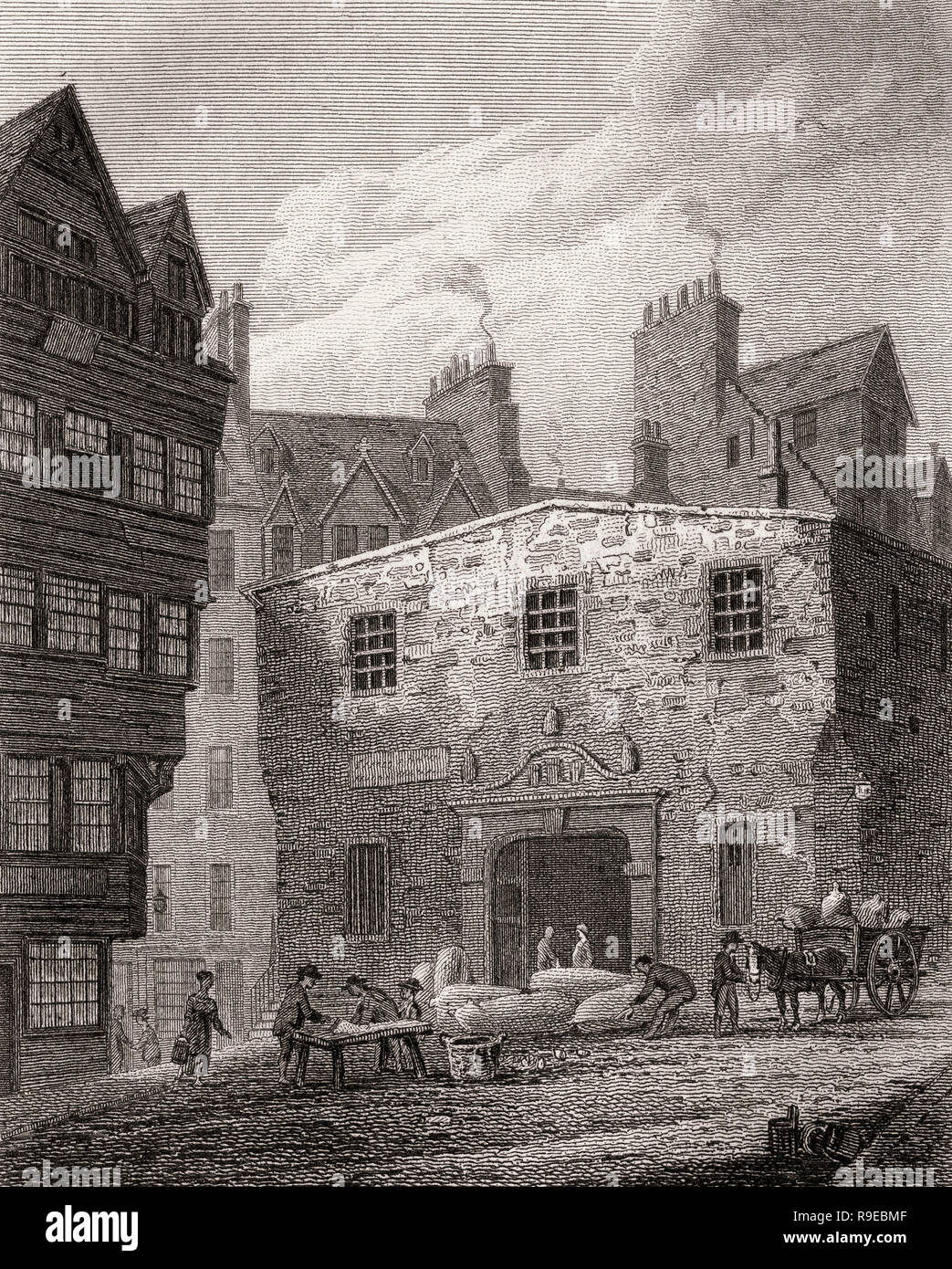 Old Weigh House or Butter Tron, West Bow, Edinburgh, Scotland, 19th ...