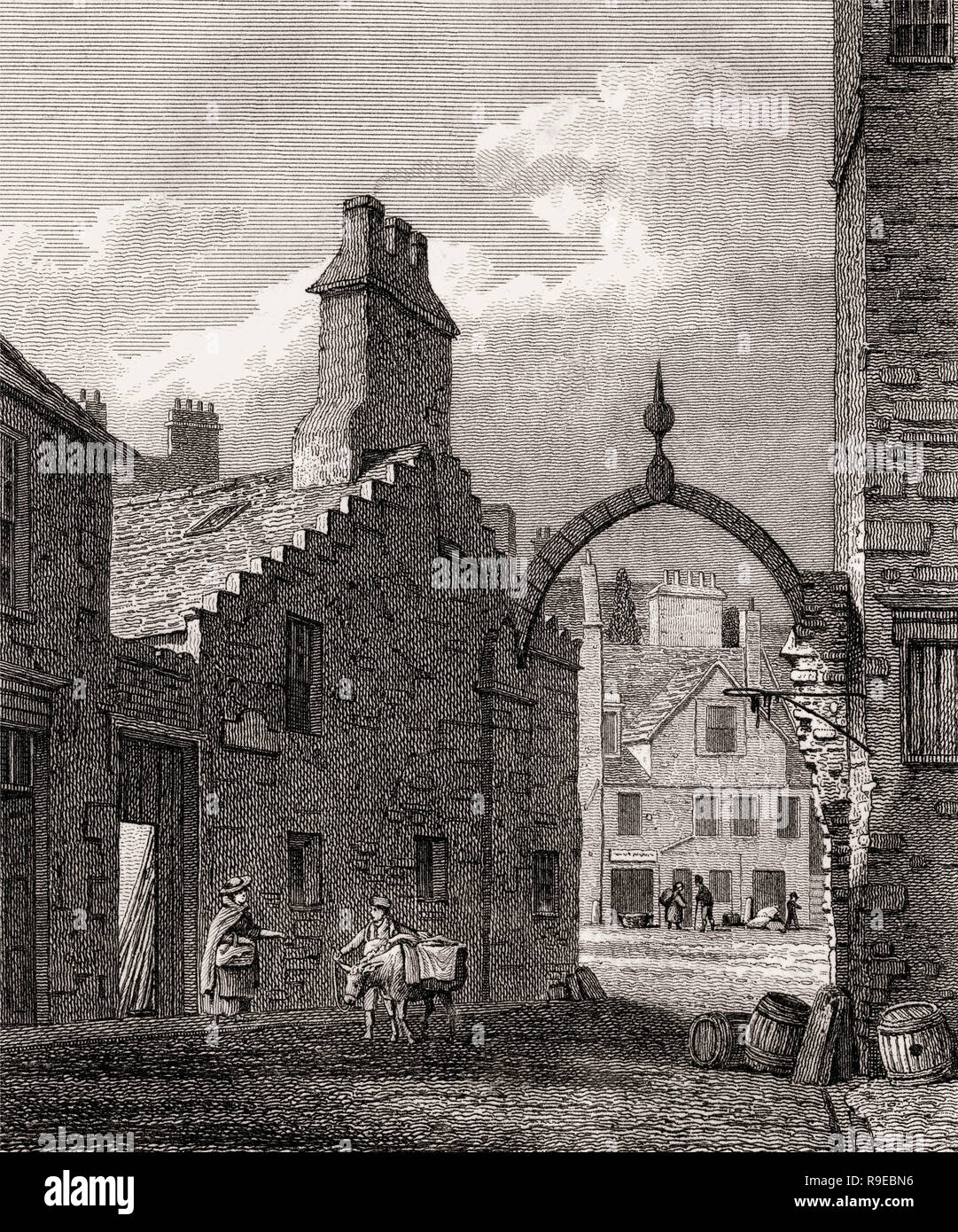 Water Gate, Canongate, Edinburgh, Scotland, 18th century, Views in ...