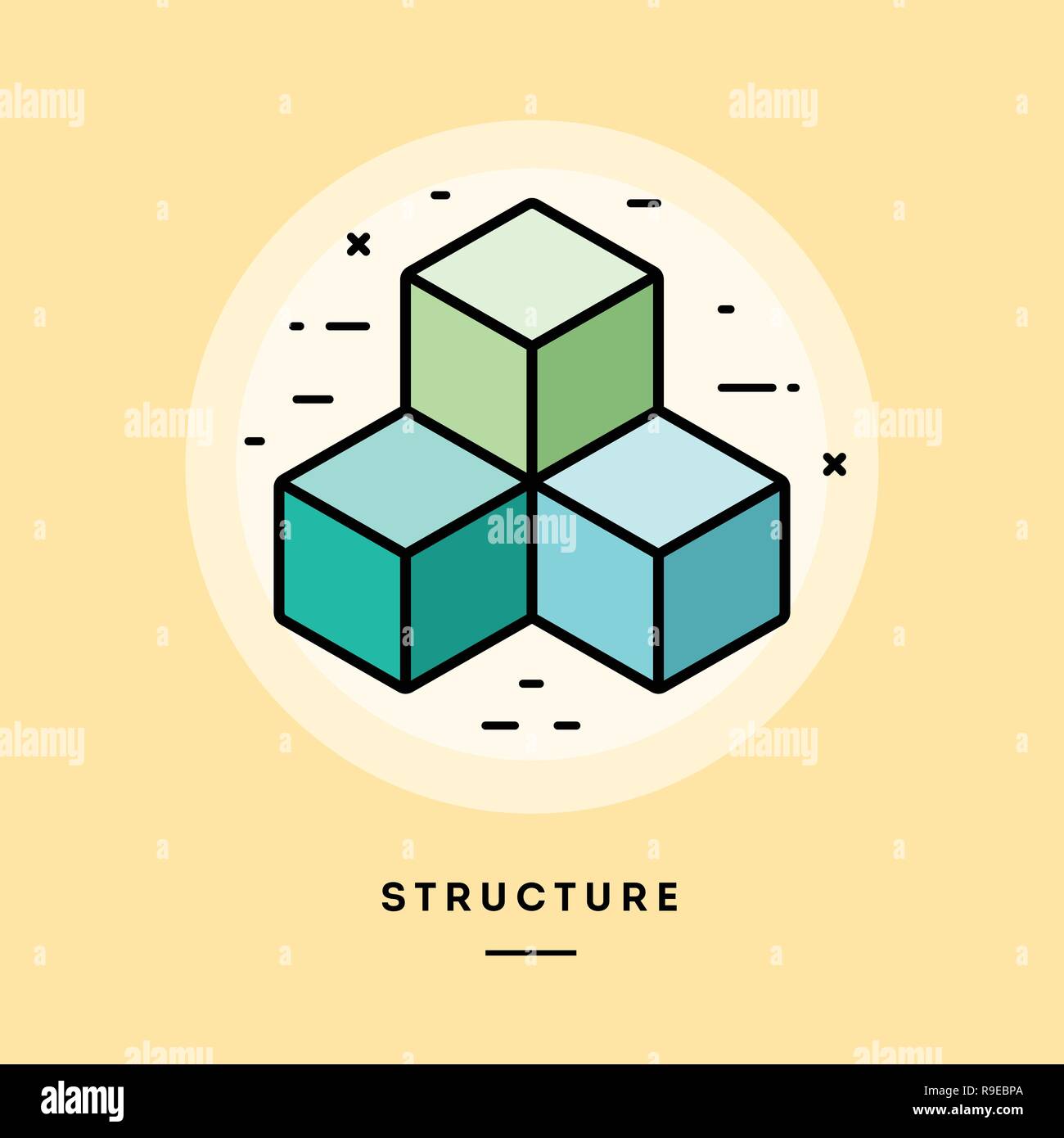 Structure, flat design thin line banner Stock Vector Image & Art - Alamy