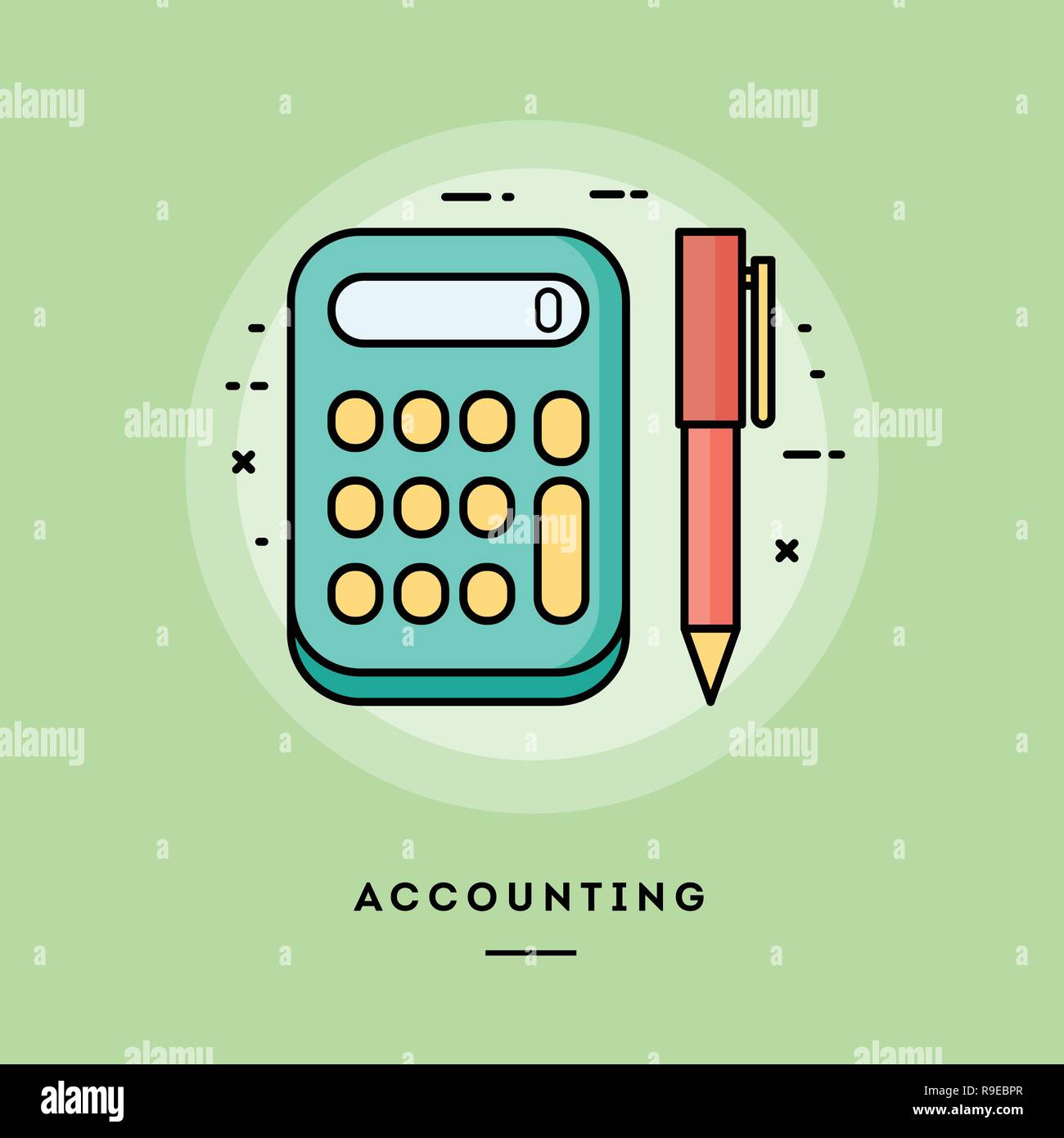Accounting, flat design thin line banner Stock Vector Image & Art - Alamy