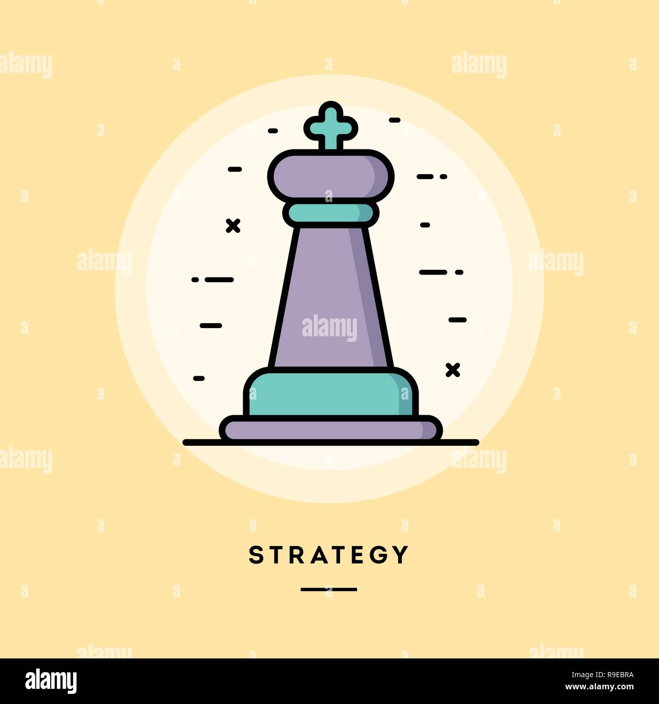 Strategic management flat line Stock Vector Images - Alamy