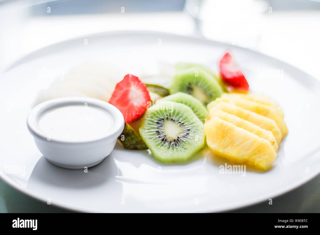 fruit plate served - fresh fruits and healthy eating styled concept ...