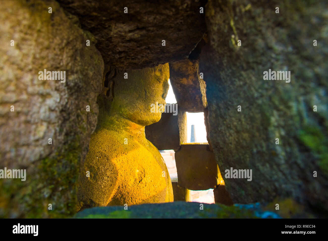 Inside borobudur stupa hi-res stock photography and images - Alamy