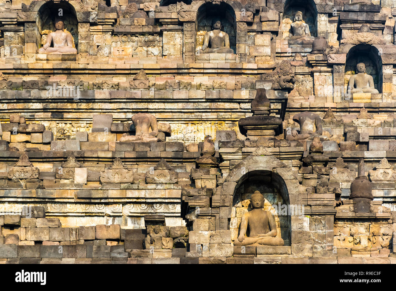 Buddhist temple complex Borobudur, Yogyakarta, Jawa, Indonesia Stock ...
