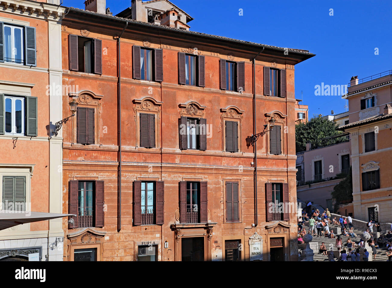 ROME - OCTOBER 2011: Babbage's famous English tea shop seen beside the ...