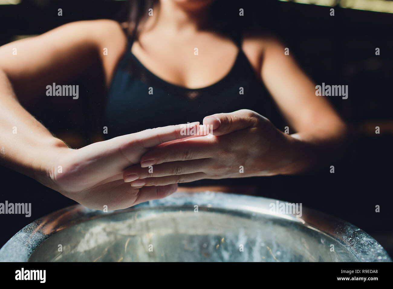 Attractive Young Woman Clapping Hands High Resolution Stock Photography ...