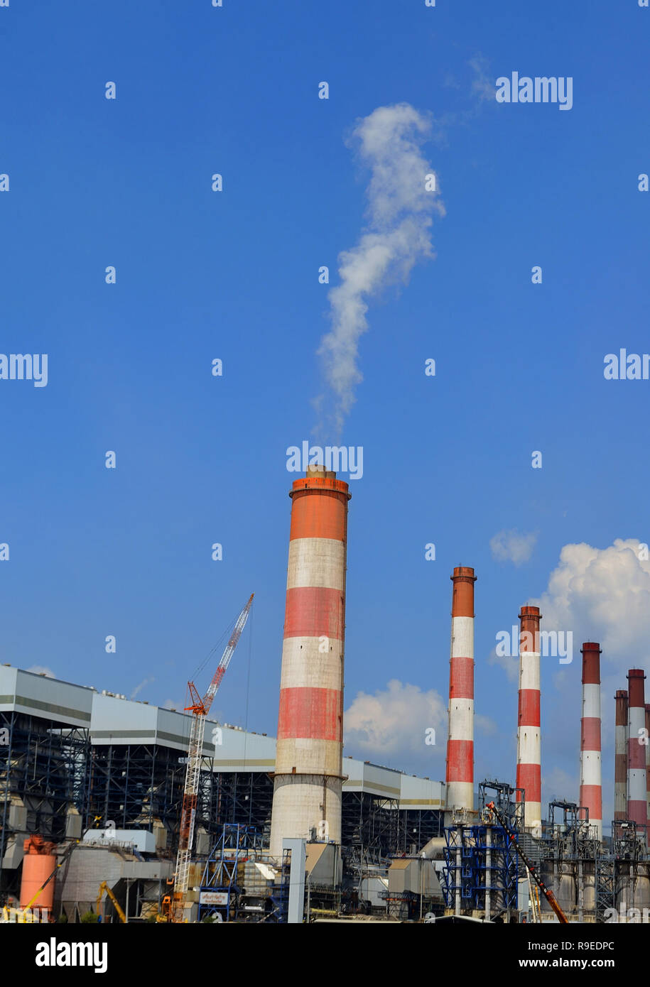 Smoking chimney pollution air Stock Photo - Alamy