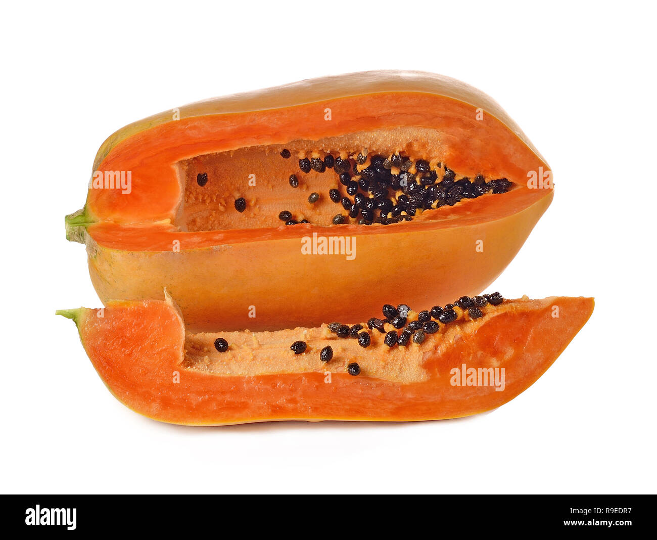 Papaya isolated on white backgroound Stock Photo - Alamy