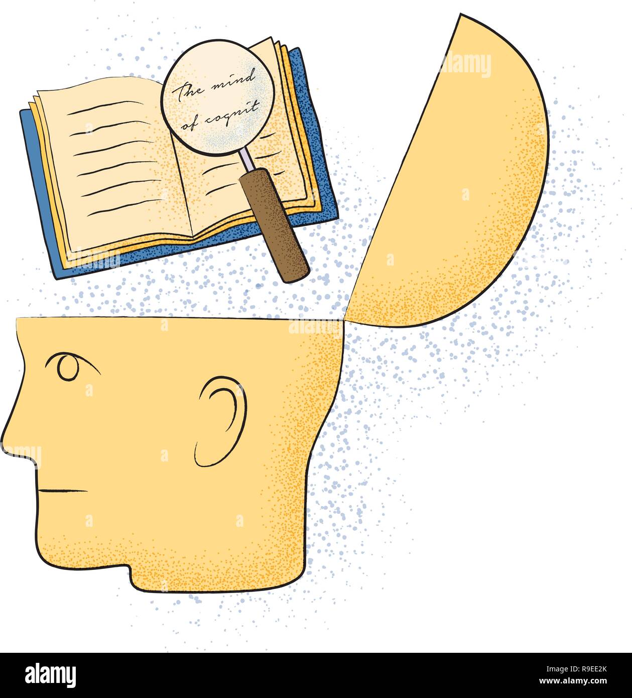 Symbolic drawing of head and knowledge with culture Stock Vector Image ...