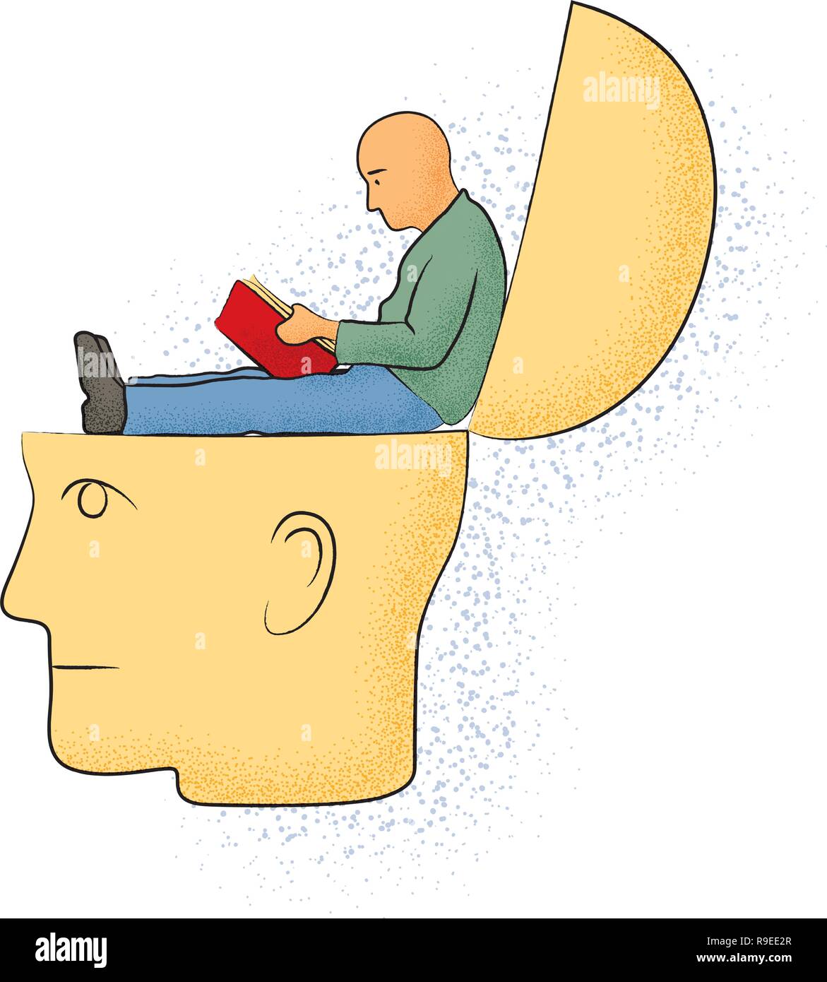 Symbolic drawing of head and knowledge with culture Stock Vector Image ...