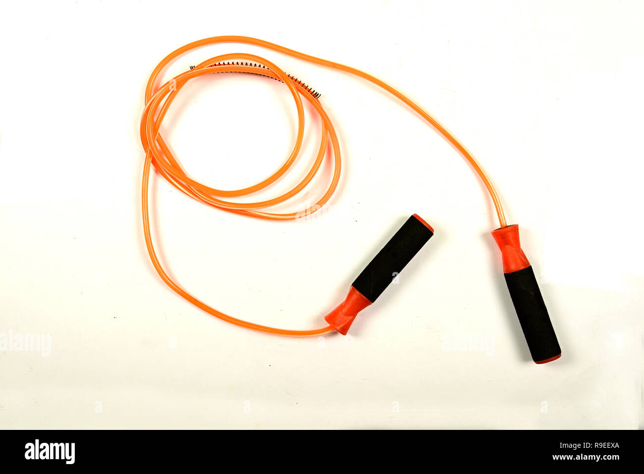 Skipping rope isolated on white background Stock Photo - Alamy