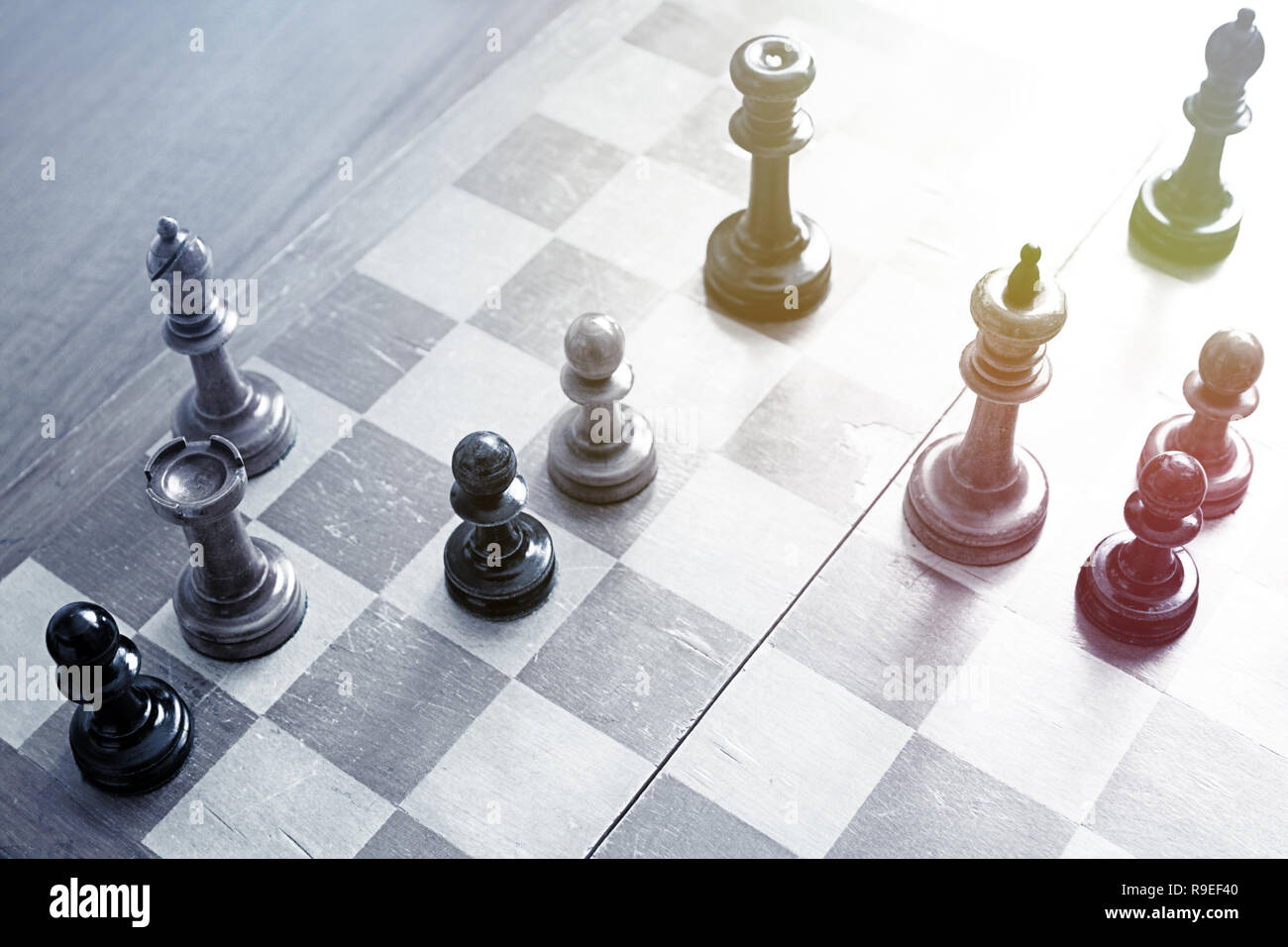 Old wooden chess Stock Photo - Alamy