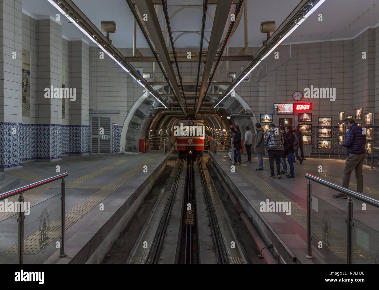 Istanbul, Turkey - Inaugurated in 1875, the Tünel is the second-oldest ...