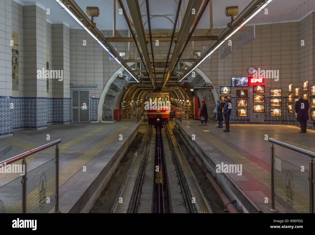 Istanbul, Turkey - Inaugurated in 1875, the Tünel is the second-oldest ...