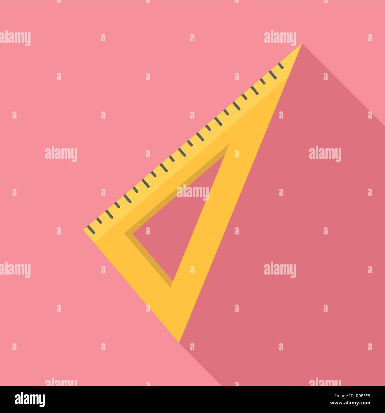 Angle ruler icon. Flat illustration of angle ruler vector icon for web ...