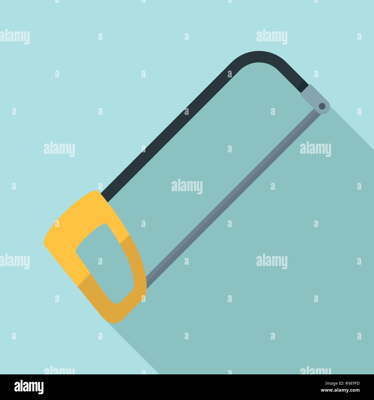 Hacksaw icon. Flat illustration of hacksaw vector icon for web design ...