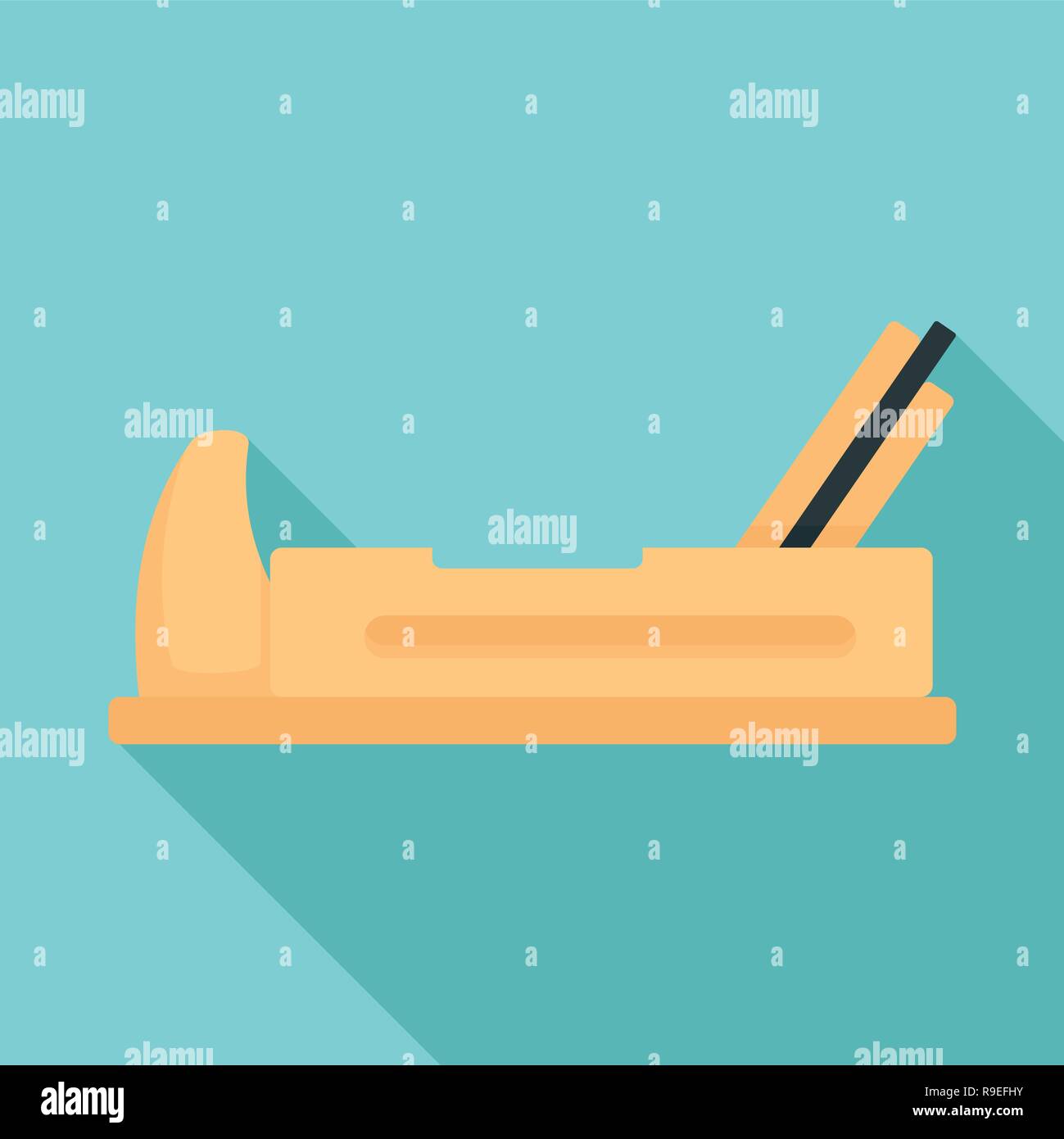 Wood jack plane icon. Flat illustration of wood jack plane vector icon ...