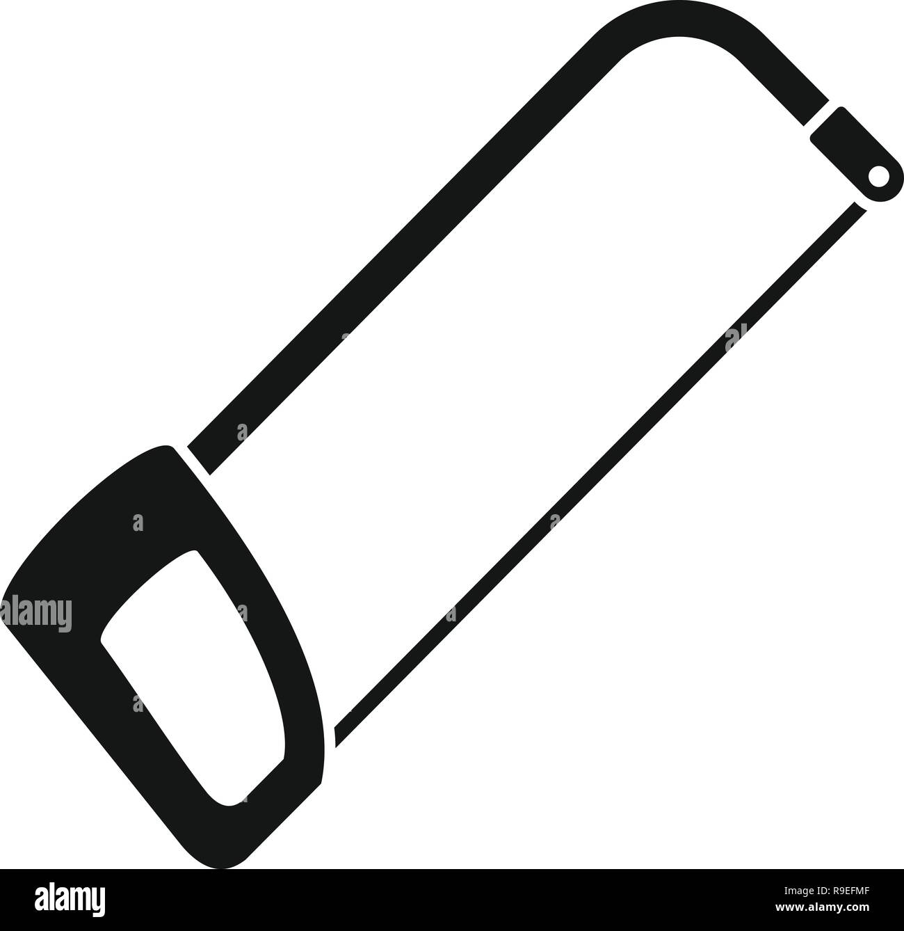 Hacksaw icon. Simple illustration of hacksaw vector icon for web design ...