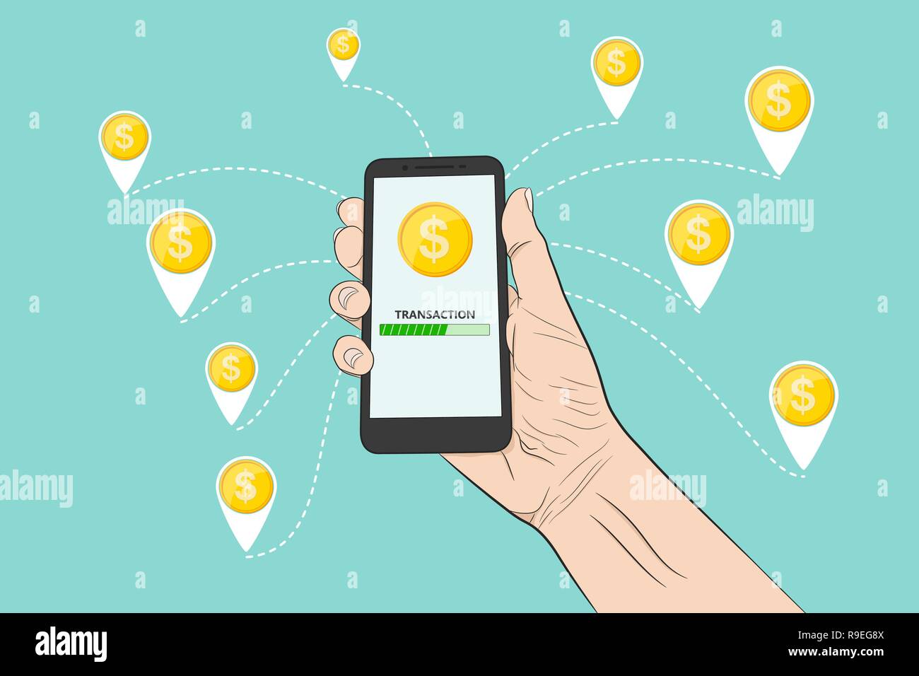 Vector transaction illustration hi-res stock photography and images - Alamy