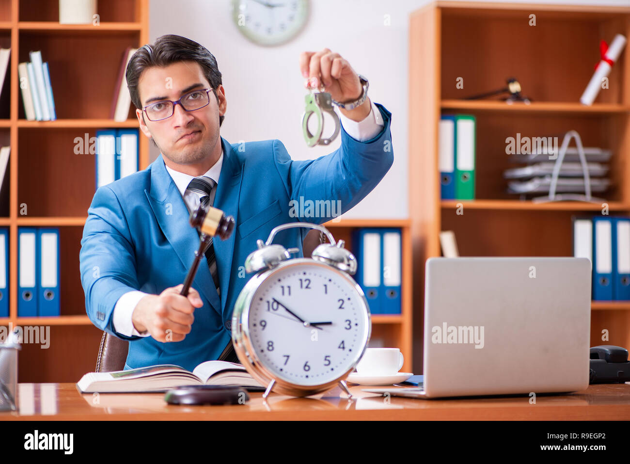 Lawyer working in the office Stock Photo - Alamy