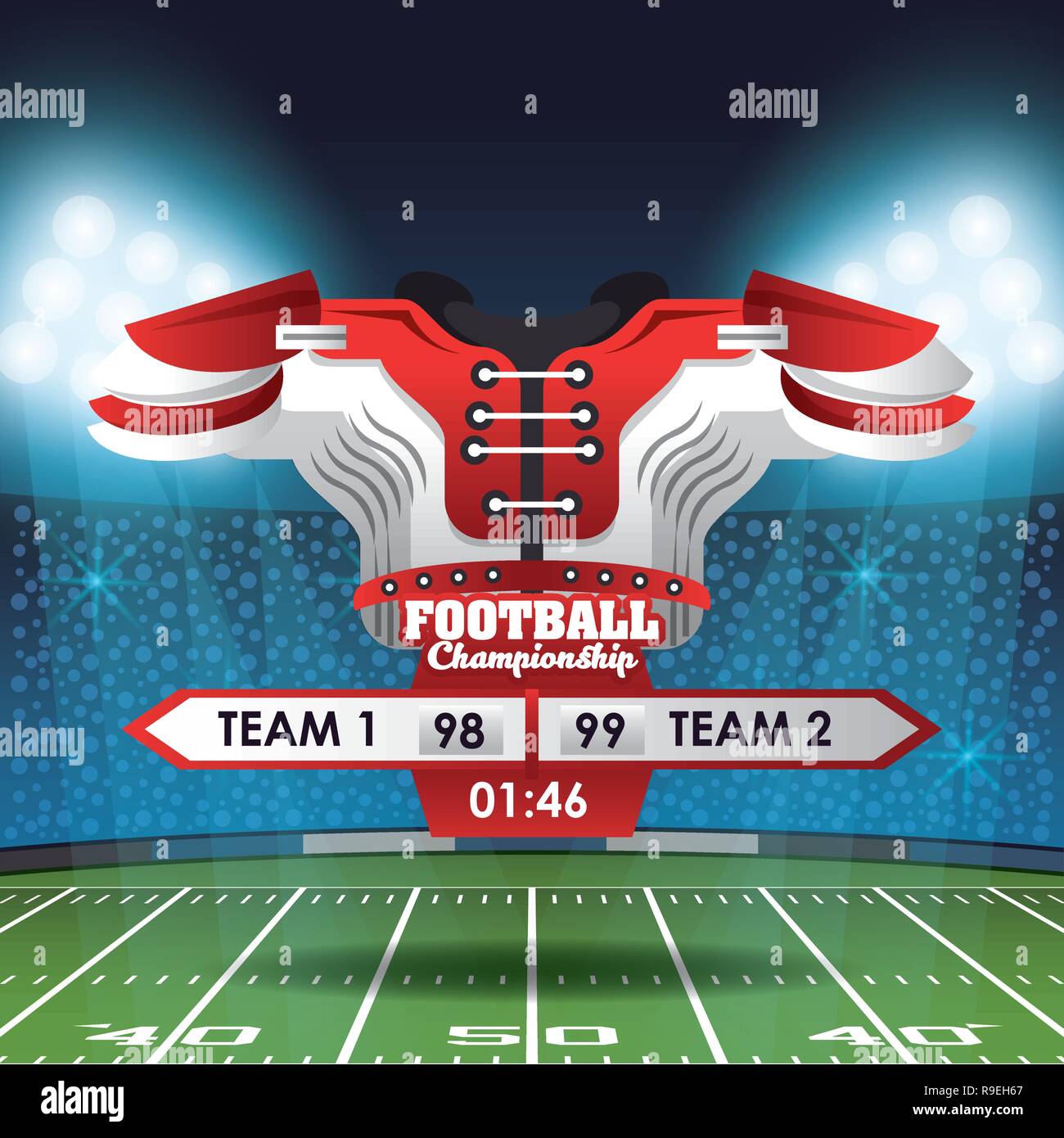American football championship Stock Vector Image & Art - Alamy