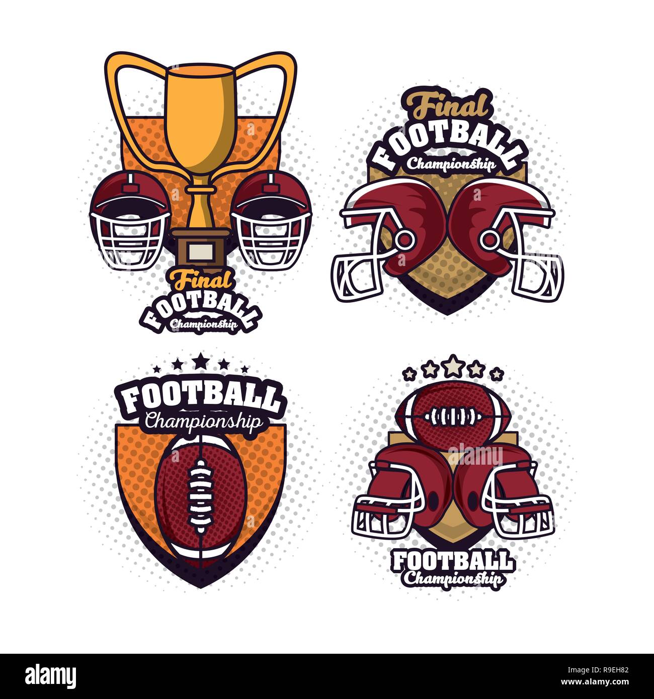 Football championship labels Stock Vector Image & Art - Alamy