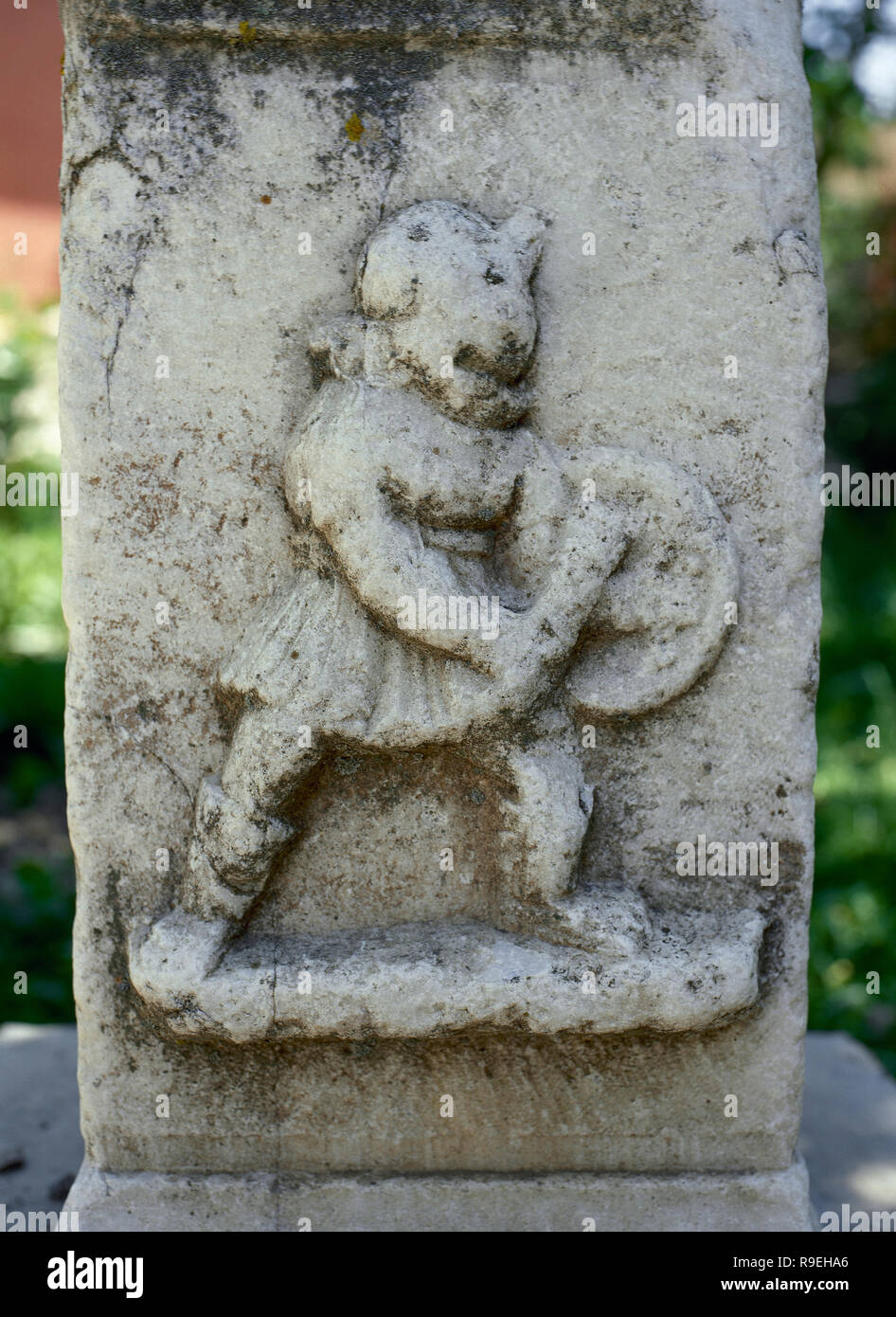 Relief of the Thraex, type of Roman gladiator, armed in the Thracian ...