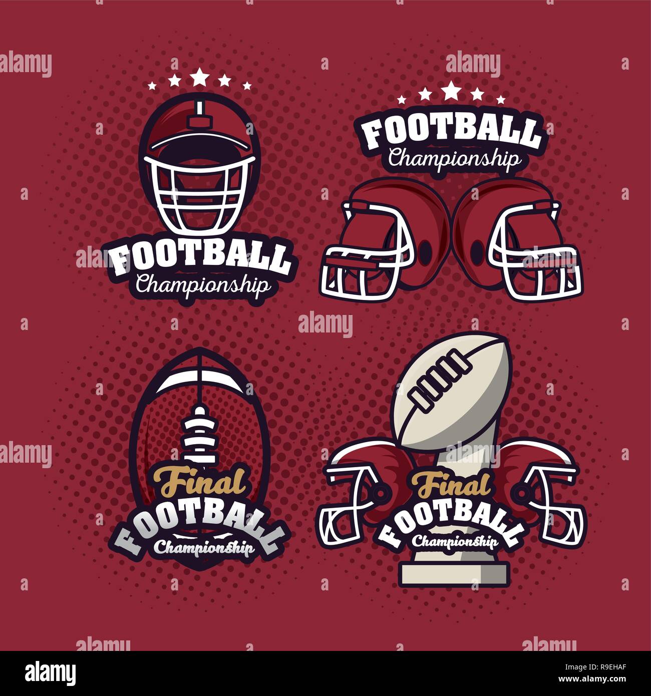 Football championship labels Stock Vector Image & Art - Alamy