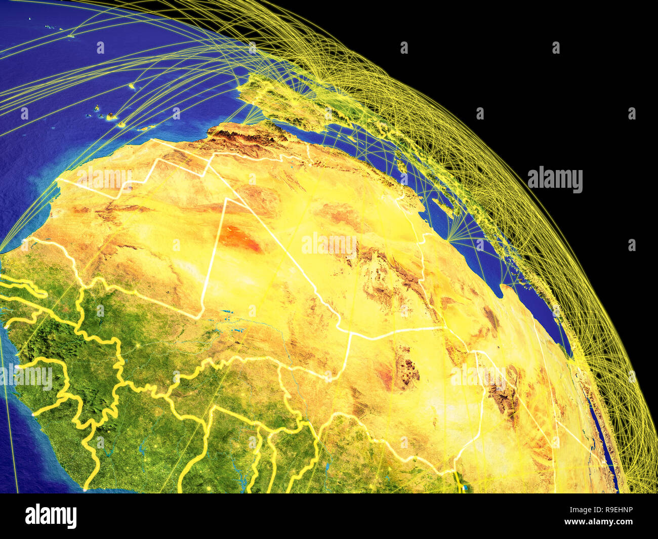 Map of arab maghreb hi-res stock photography and images - Alamy