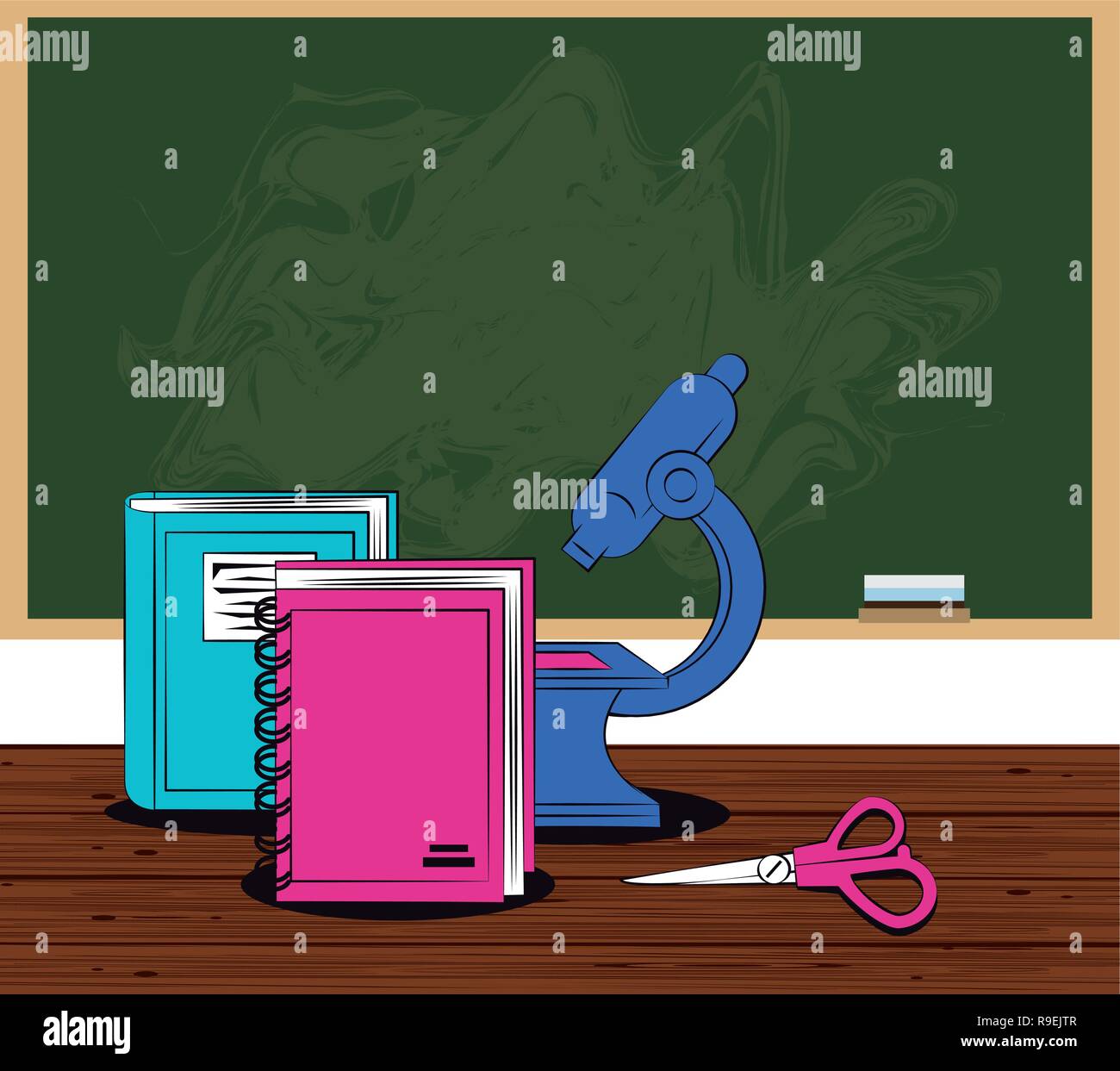 School supplies cartoons Stock Vector Image & Art - Alamy