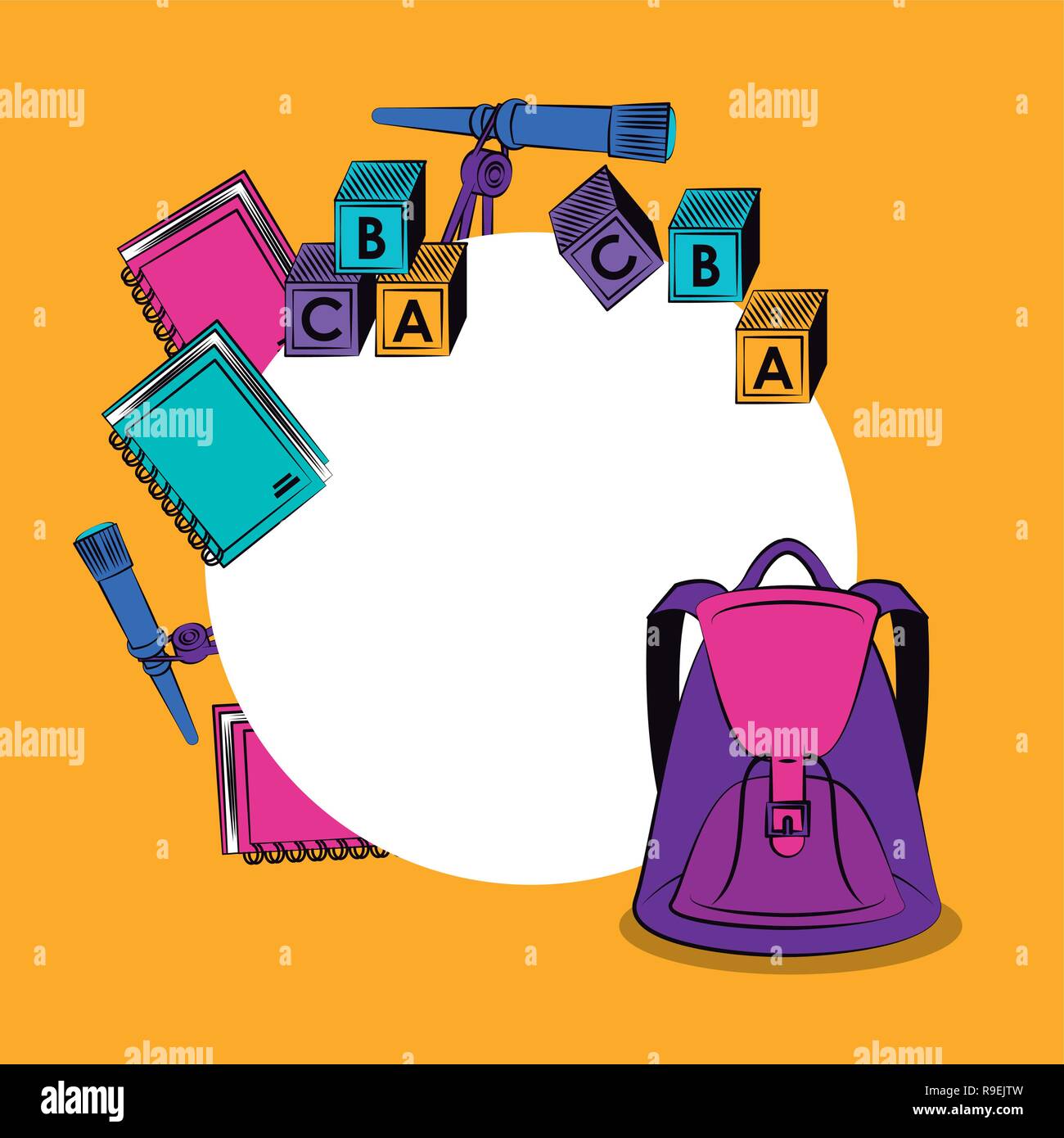 Back to school frame Stock Vector Image & Art - Alamy