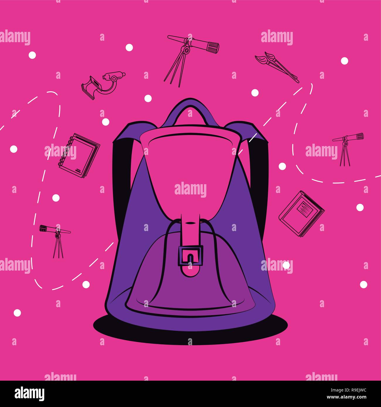 School supplies cartoons Stock Vector Image & Art - Alamy