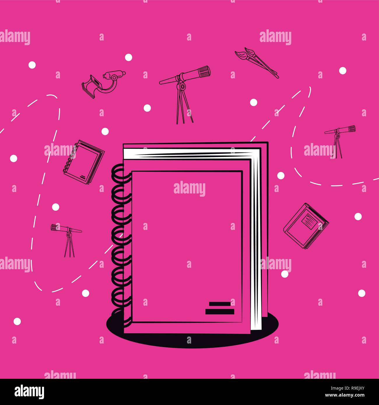 School supplies cartoons Stock Vector Image & Art - Alamy