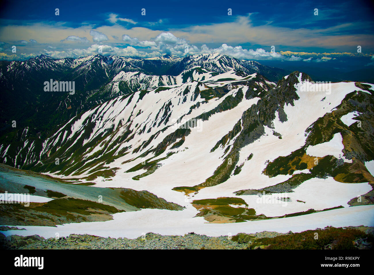 Tateyama mountains in Toyama, Japan. Toyama is one of the important ...