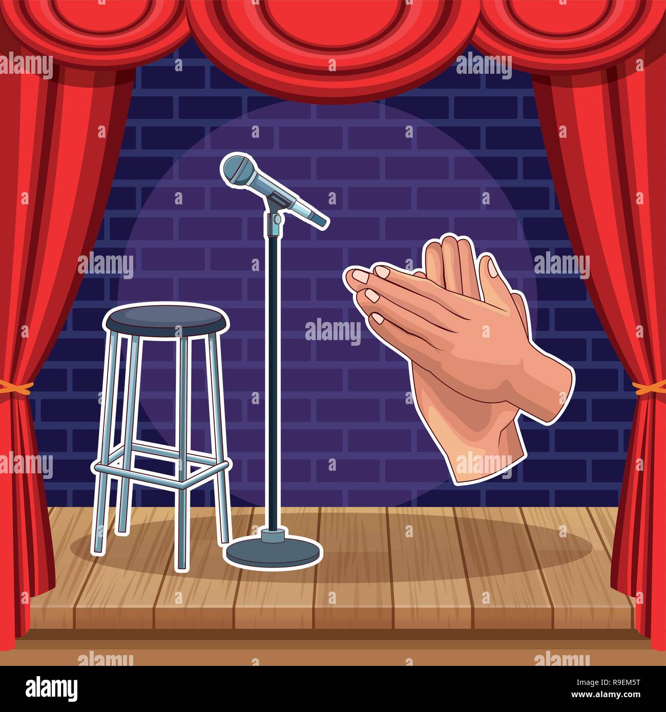 Audience clapping theatre Stock Vector Images - Alamy