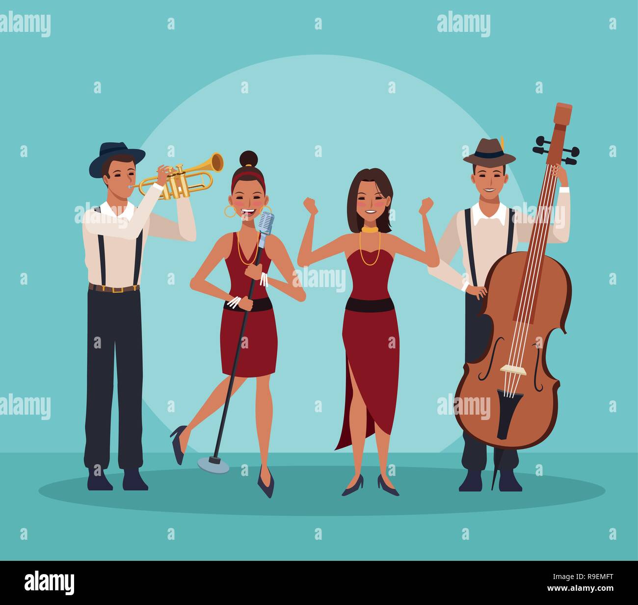 Music band cartoon Stock Vector Image & Art - Alamy