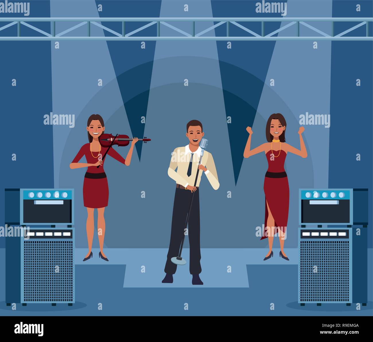 Violin man studio Stock Vector Images - Alamy