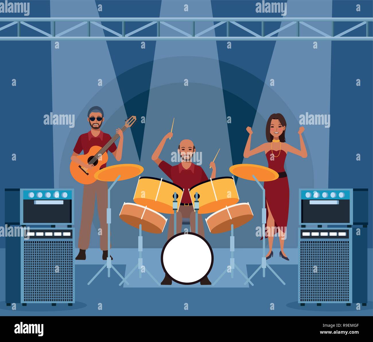 Music band cartoon Stock Vector Image & Art - Alamy