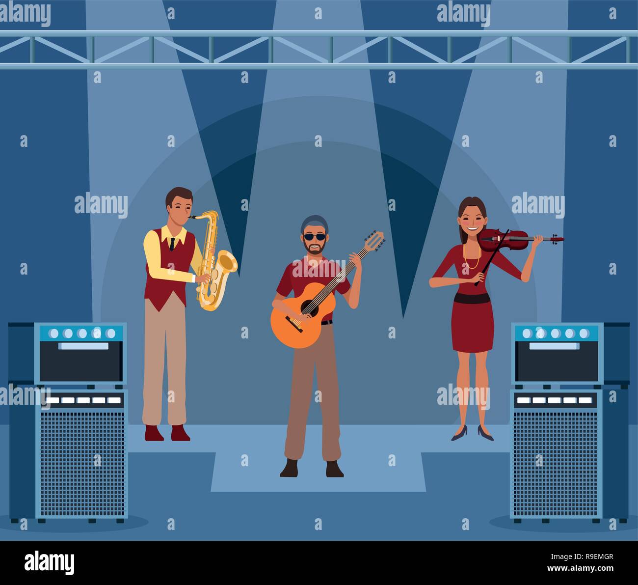 Music band cartoon Stock Vector Image & Art - Alamy