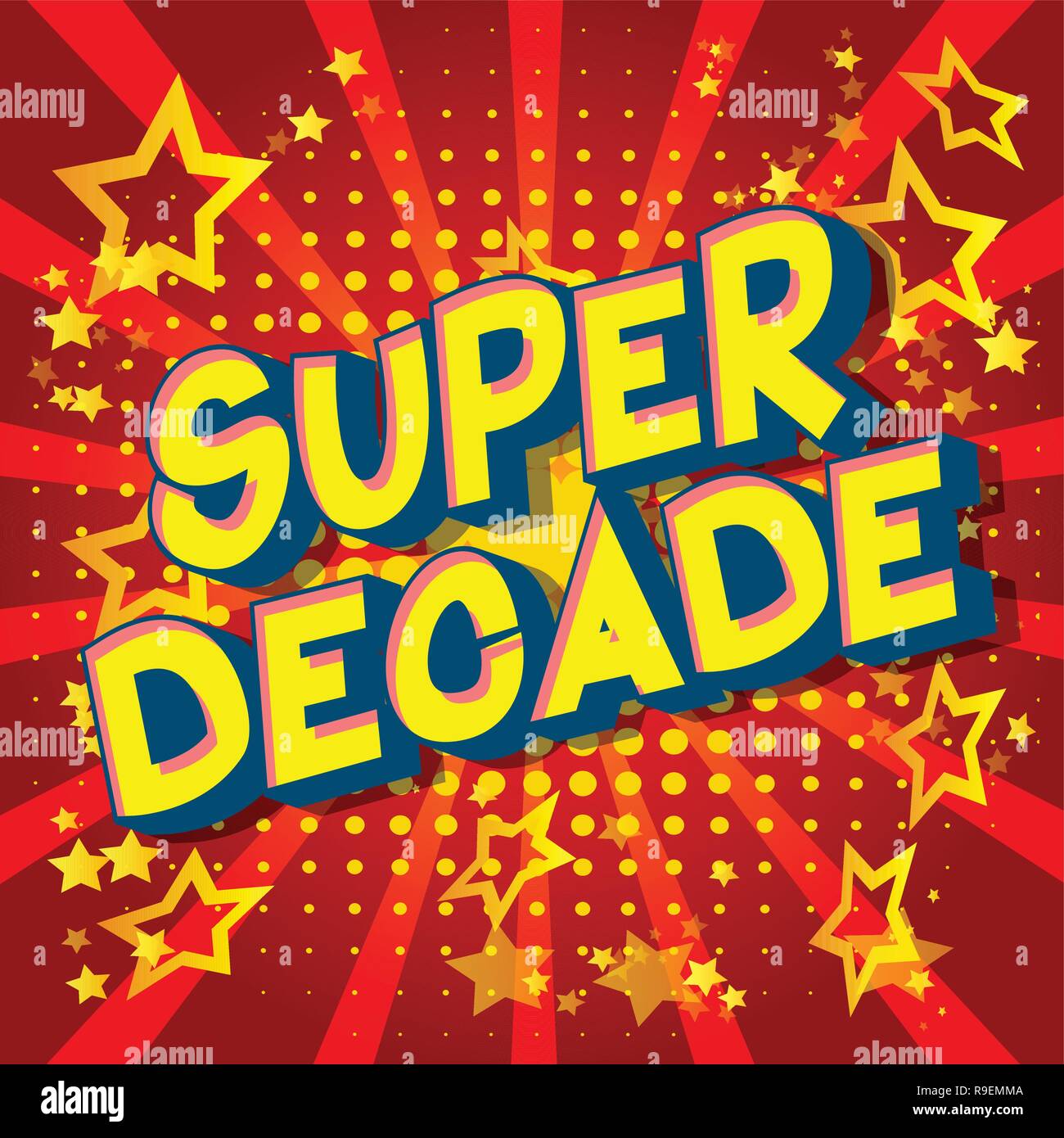 The hero of the decade Stock Vector Images - Alamy