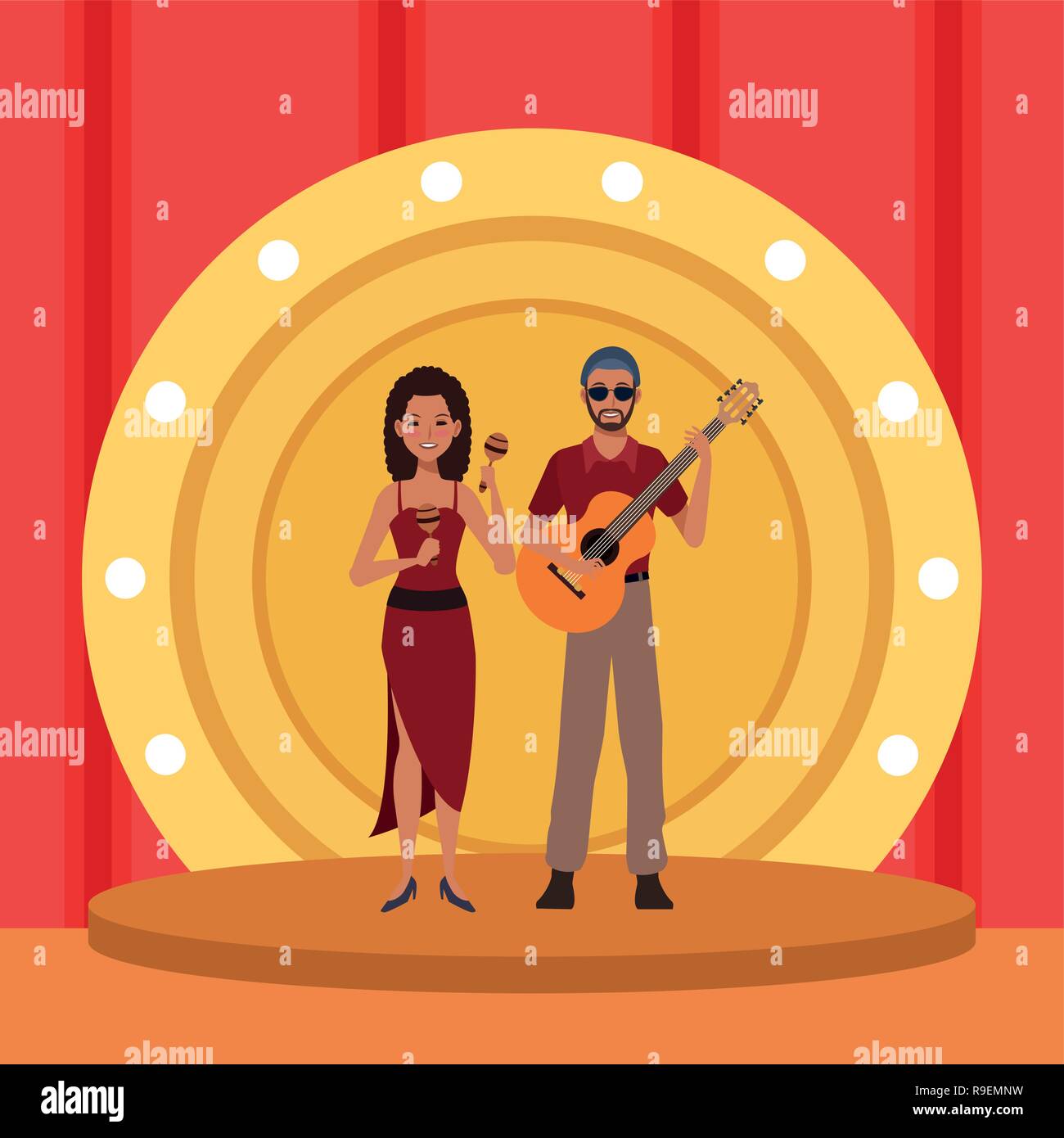 Musician artist couple Stock Vector Image & Art - Alamy