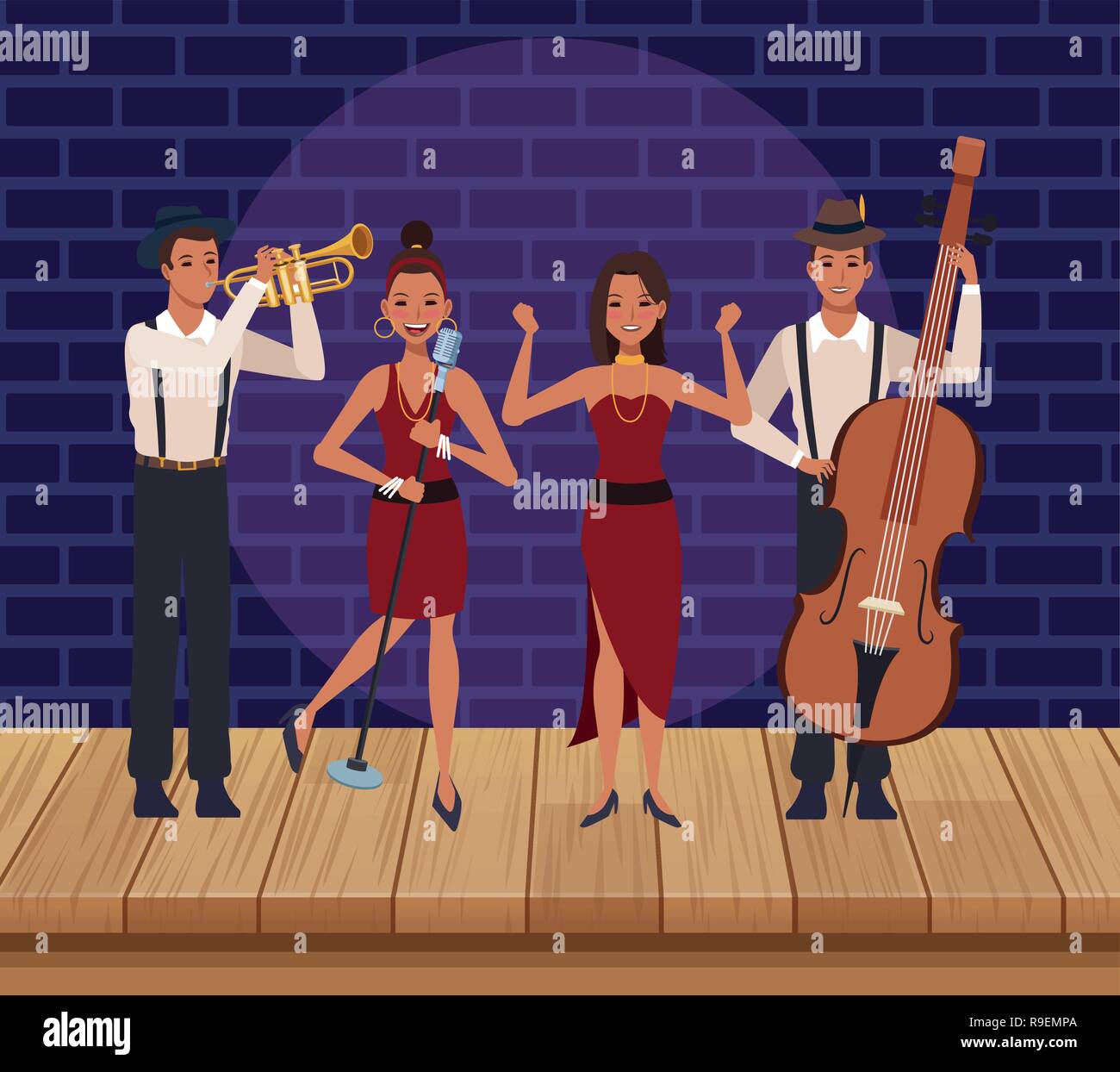 Music band cartoon Stock Vector Image & Art - Alamy